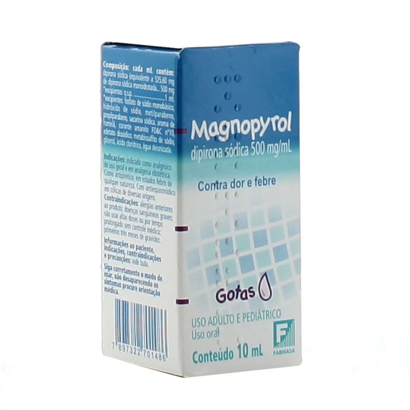 Magnopyrol Gotas 500mg/mL 10mL - Pense Farma