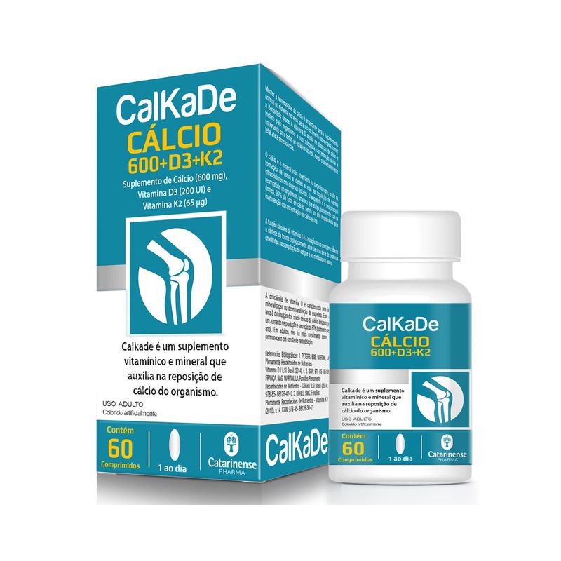 Calkade 600mg com 60 capsulas - Pense Farma
