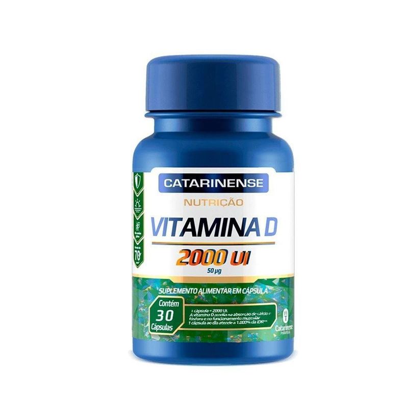 VITAMINA D 2000 UI COM 30 CÁPSULAS - Pense Farma