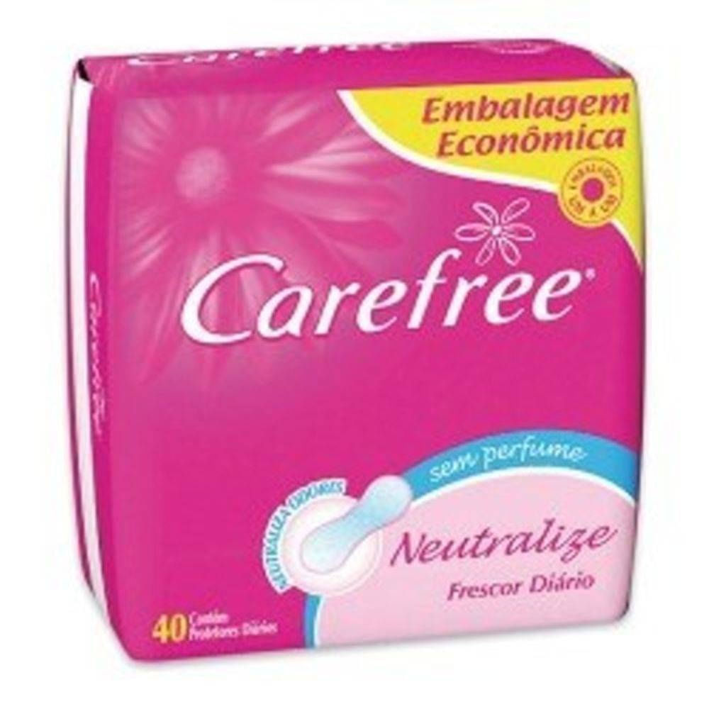 Absorvente Carefree Neutralize Sem Perfume com 40 unidades - Pense Farma