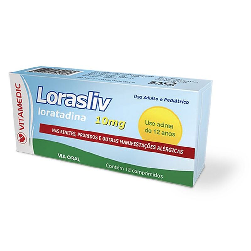 Lorasliv 10mg com 12 comprimidos - Pense Farma