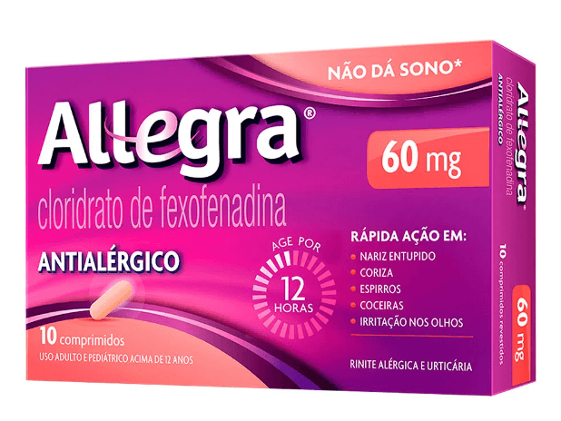 Allegra 60Mg Com 10 comprimidos - Pense Farma
