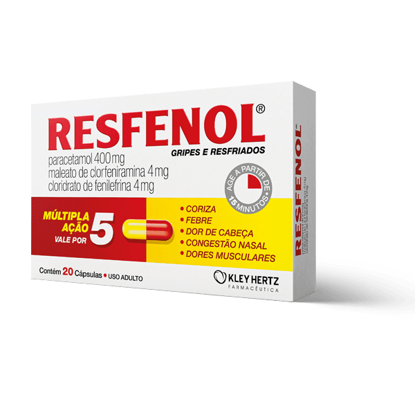 Resfenol com 20 capsulas - Pense Farma