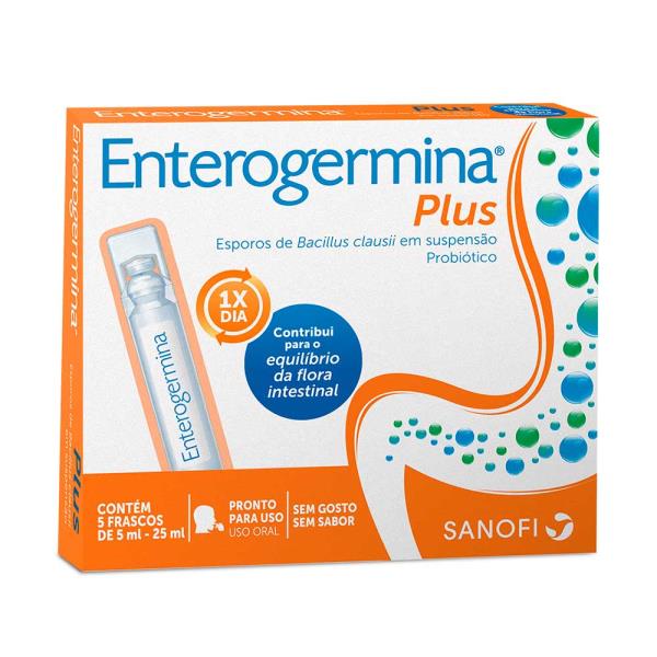Enterogermina Plus Com 5 flaconetes 5Ml - Pense Farma