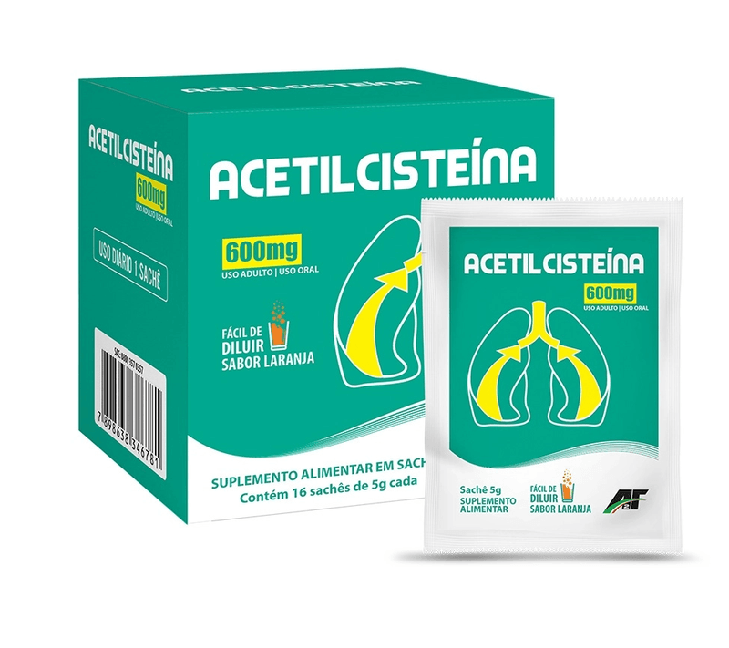 Acetilcisteína sache A2F CX/16 sachês - Pense Farma