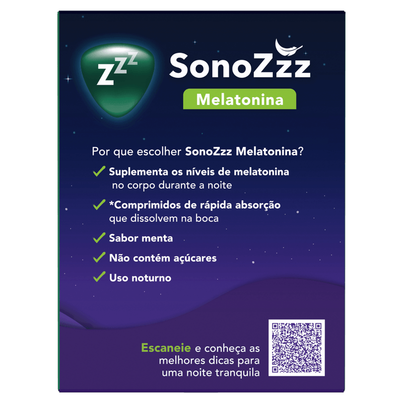 SonoZzz Melatonina 30 Comprimidos - Pense Farma