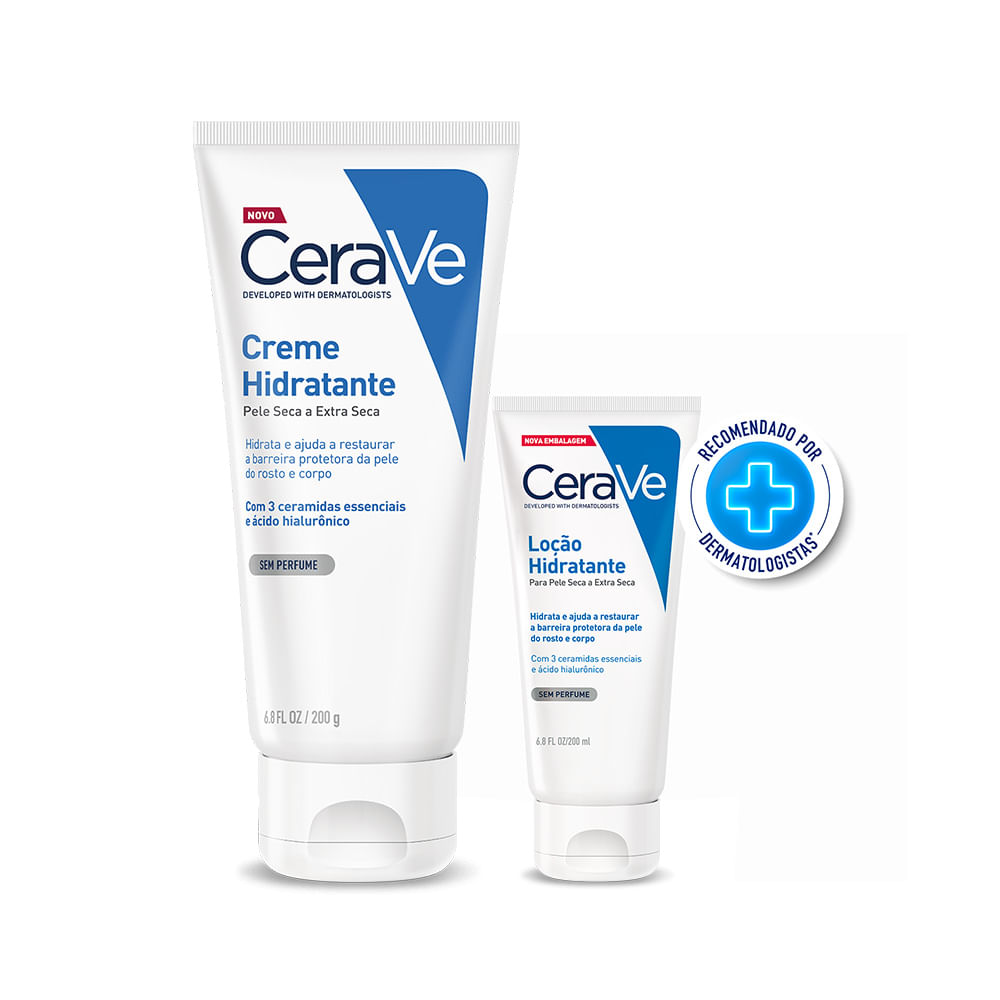 Kit Beleza Feminino - CeraVe Loção Facial + Creme Hidratante - Pense Farma